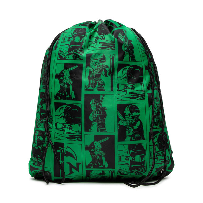 Rucsac tip sac LEGO Drawstring Bag 10034-2201 Ninjago/Green | epantofi.ro