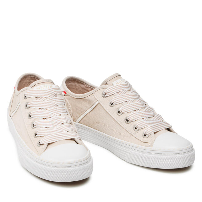 Sneakers aus Stoff Mustang 1376-301-243 Ivory | eschuhe.de