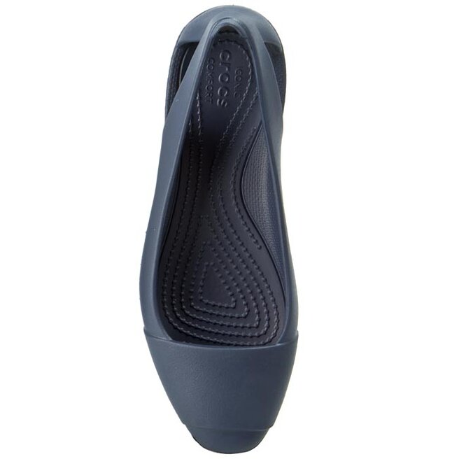 Baleriny Crocs Sienna Flat W 202811 Granatowy | eobuwie.com.pl