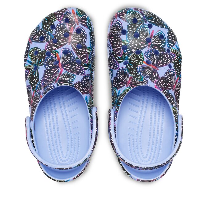 Klapki Crocs Classic Butterfly Clog 208257 Niebieski | eobuwie.com.pl