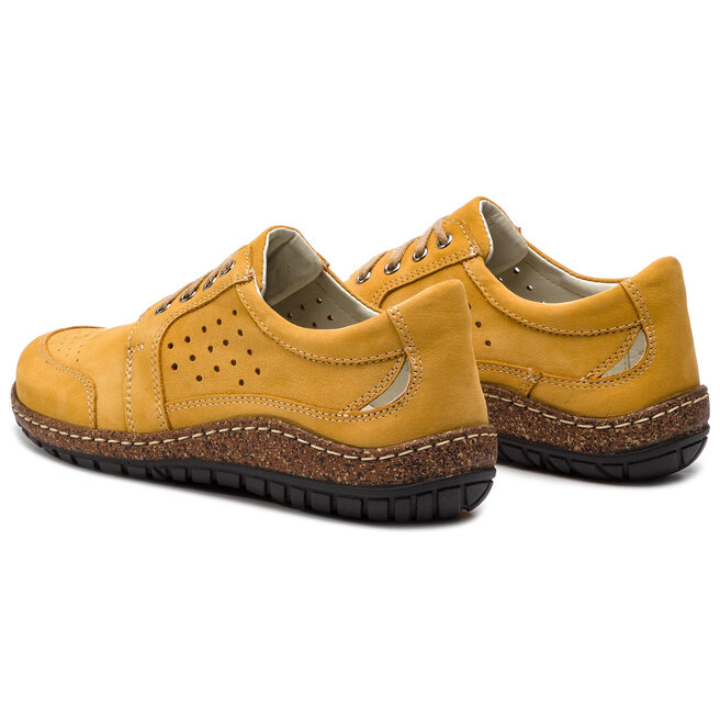 Półbuty Waldi 0708 Żółty Nubuk | eobuwie.com.pl