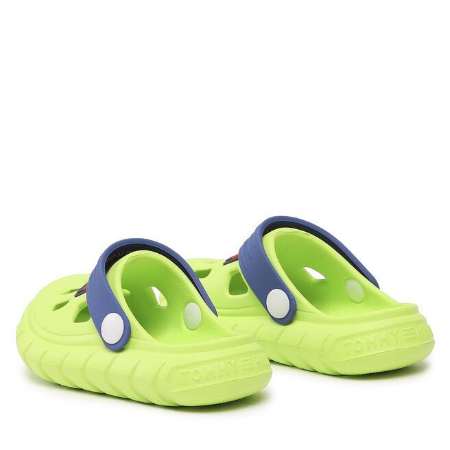 Klapki Tommy Hilfiger Flag Cofy Sandal T3X2-32915-0083 M Lime Green ...