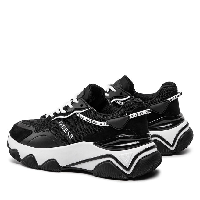 Sneakersy Guess Micola FL7MIC LEA12 Czarny | eobuwie.com.pl