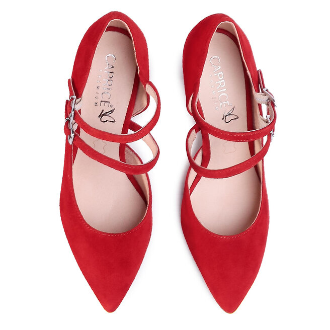 High Heels Caprice 9-24402-24 Red Suede 901 | eschuhe.de