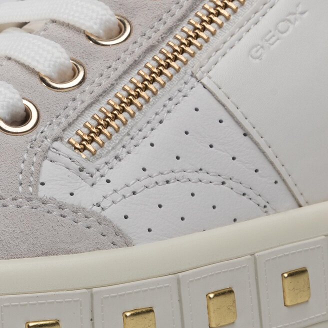 Sneakersy Geox D Leelu' G D94FFG 08522 C1352 Biały | eobuwie.com.pl