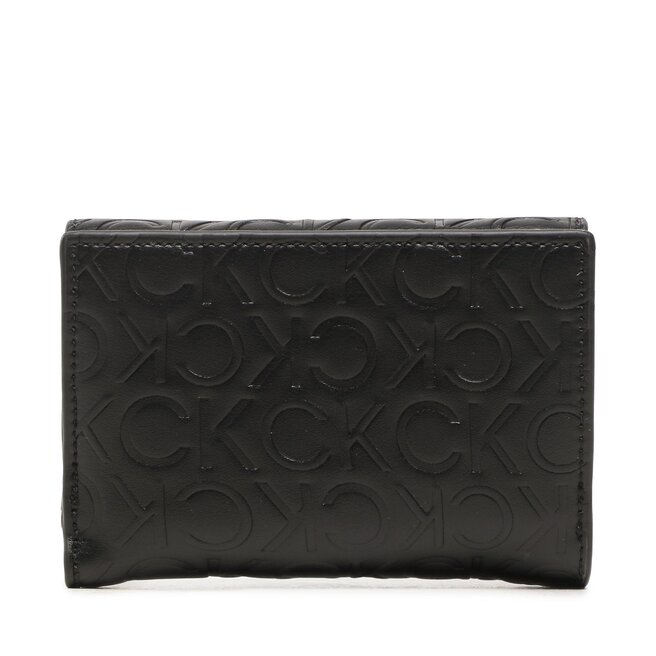 Kleine Damen Geldbörse Calvin Klein Ck Must Trifold Sm Emb Mono