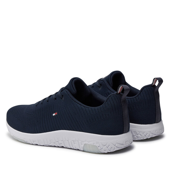 Sneakers Tommy Hilfiger Corporate Knit Rib Runner FM0FM02838 Bleumarin ...