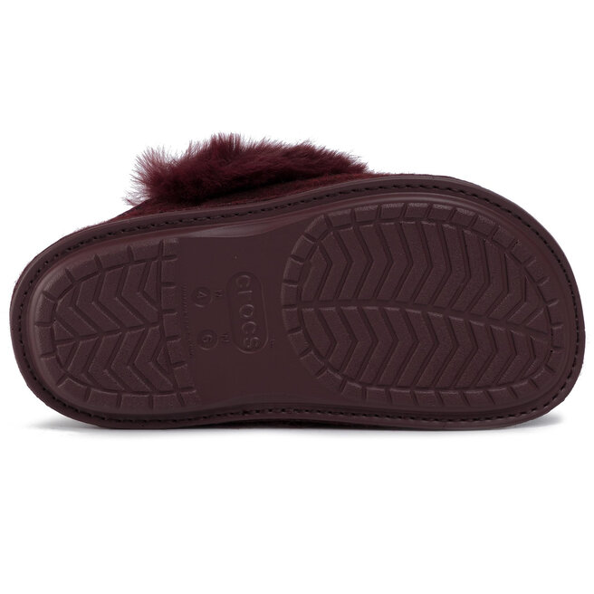 Hausschuhe Crocs Classic Luxe Slipper 205394 Burgundy | eschuhe.de