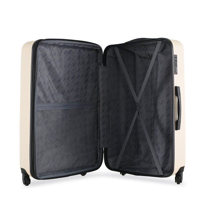 Μεσαία Βαλίτσα Semi Line T5747-2 Ecru | epapoutsia.gr