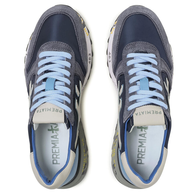 Sneakers Premiata Mick 1280E Grey/Navy/Light Blue | epantofi.ro