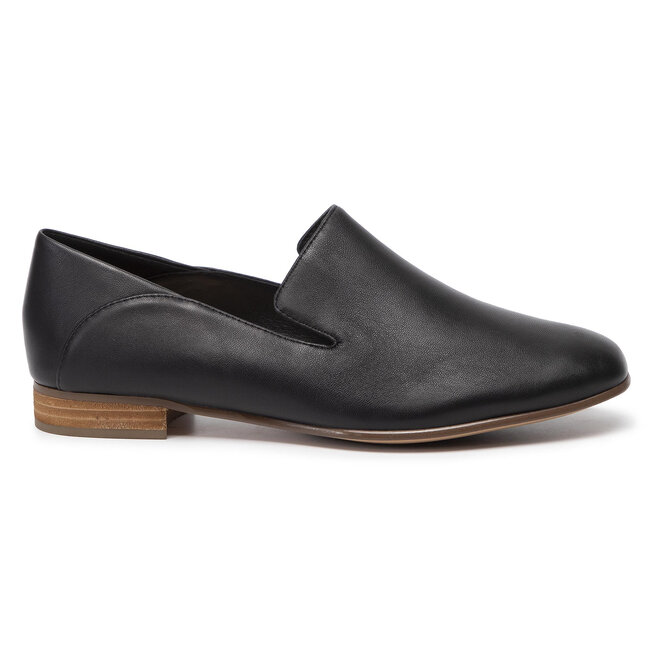 Slipper Clarks Pure Viola 261439314 Black Leather | eschuhe.de