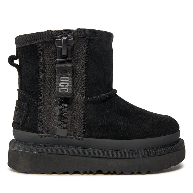 Schneeschuhe Ugg T Classic Mini Ziper Tape Logo 1143699T Blk | eschuhe.de