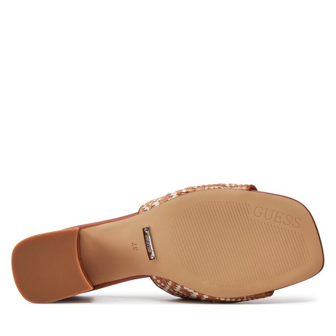 Klapki Guess Gables3 FLGGA3 ELE03 Beżowy | eobuwie.com.pl