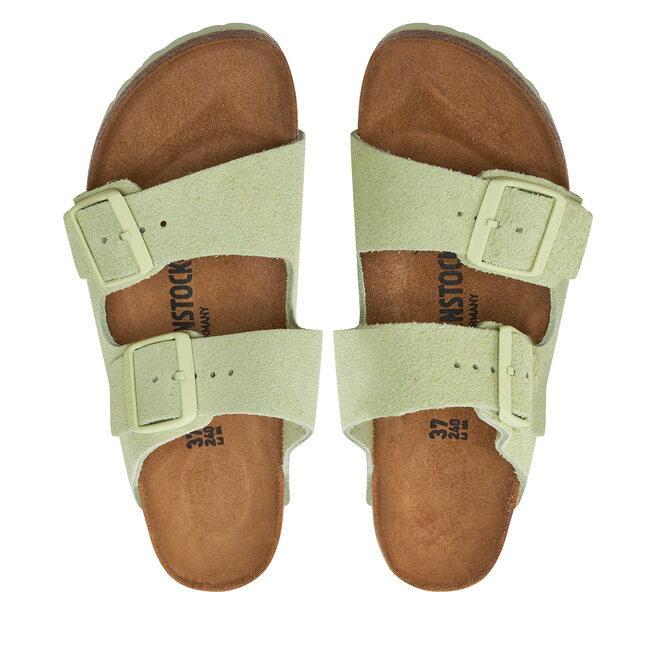 Pantoletten Birkenstock Arizona 1026831 Faded Lime | eschuhe.de