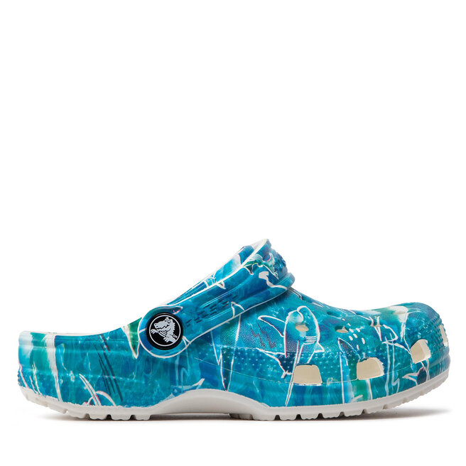 Chanclas Crocs Classic Pool Party Clog K 207826 Shark/Ocean | zapatos.es