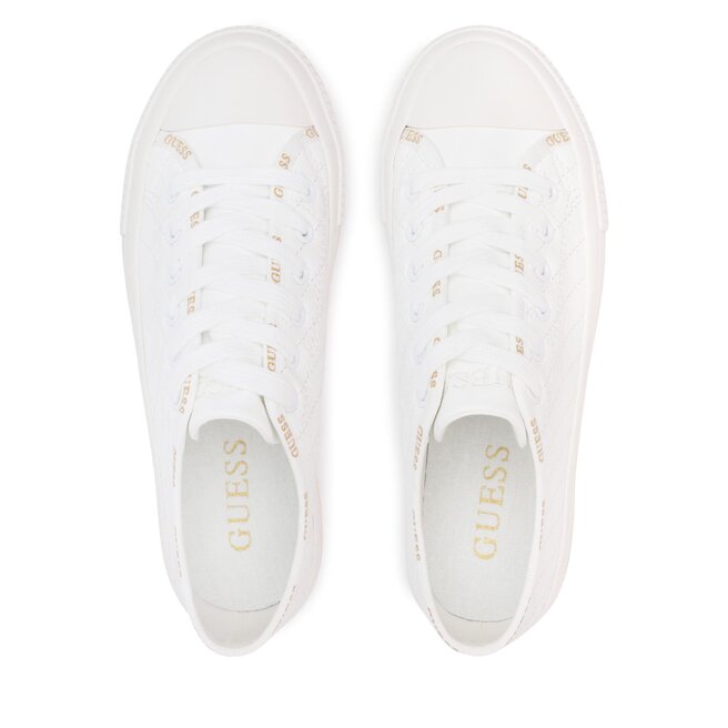 Sneakers aus Stoff Guess Emma FL7EMM ELE12 WHITE | eschuhe.de