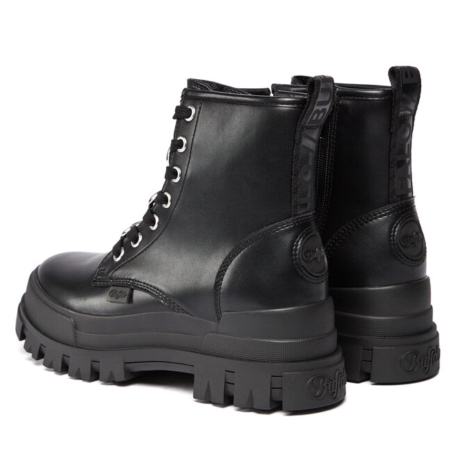 Schnürstiefeletten Buffalo Aspha Rld Heart 1622308 Black | eschuhe.de