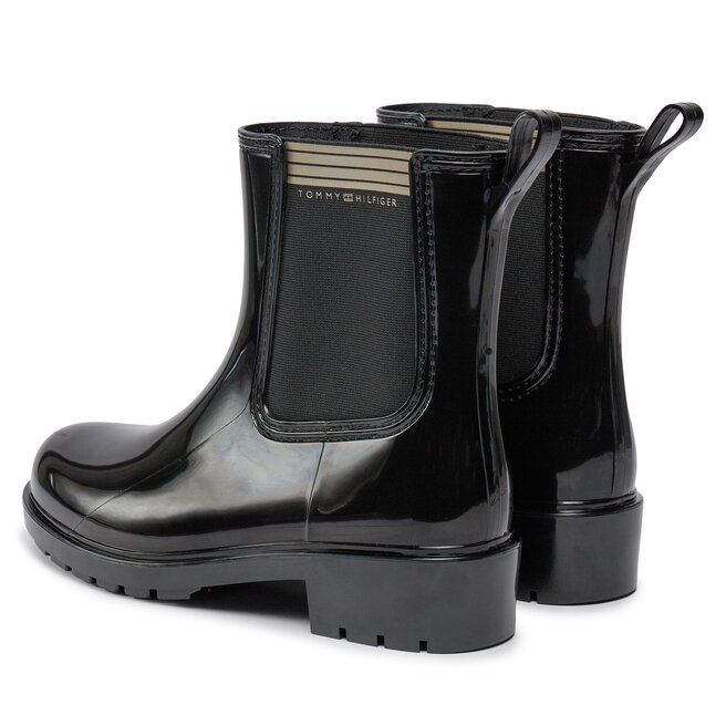 Botas de agua Tommy Hilfiger Essential Tommy Rainboot FW0FW07760 Black ...