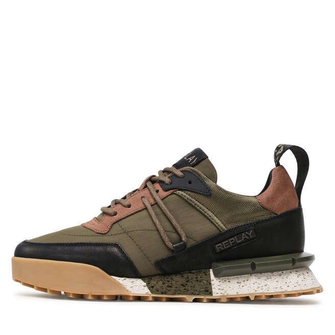 Sneakersy Replay Field Jupiter 2 GMS1P.000.C0027L Zielony | eobuwie.com.pl