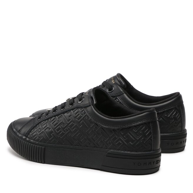 Sneakers Tommy Hilfiger Th Monogram Leather Sneaker FW0FW06858 Black ...