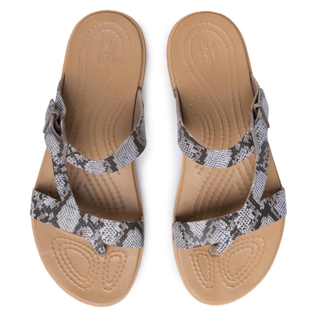 Chancletas Crocs Tulum Toe Poost Sandal W 206108 Mushroom/Stucco ...