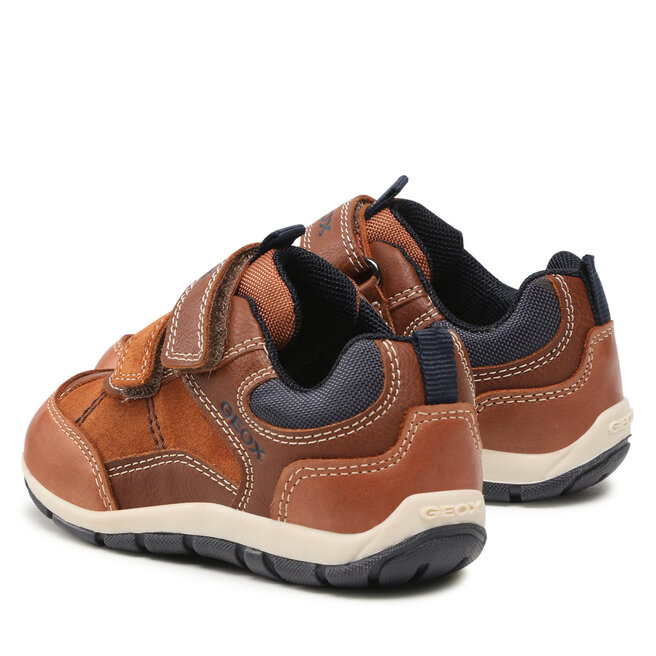 Sneakersy Geox B Shaax B. A B1632A 022FU C6381 S Brązowy | eobuwie.com.pl