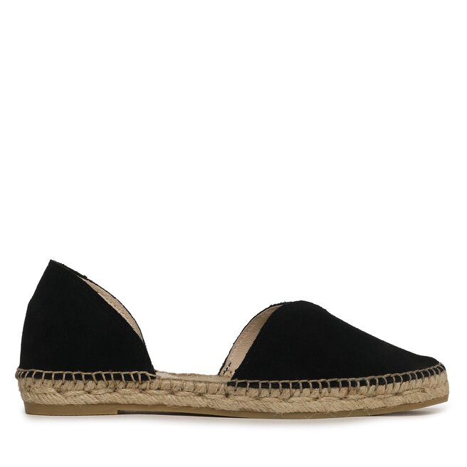 Alpargatas Manebi Suede Open-Side Flats K 1.0 O0 Black | zapatos.es
