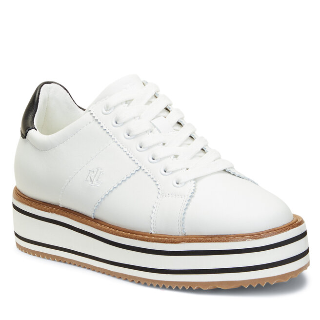 Sneakersy Lauren Ralph Lauren Amelia 802943022001 Biały | eobuwie.com.pl