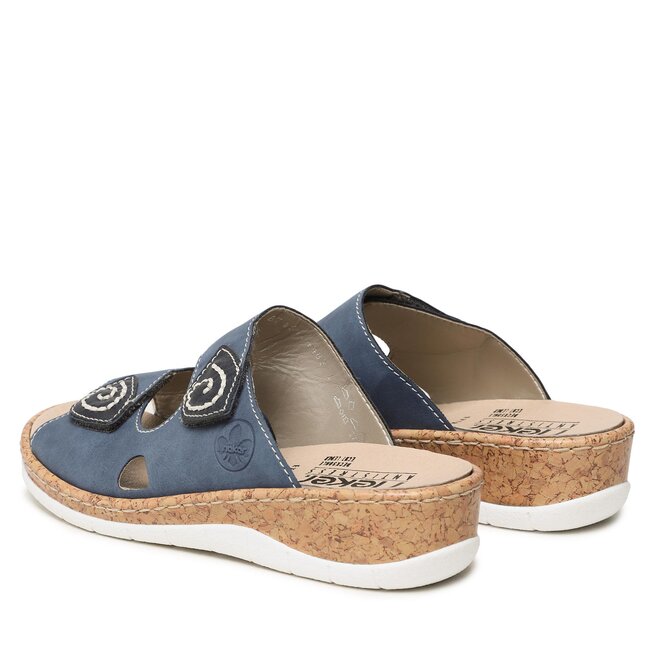 Klapki Rieker V7151-14 Blau | eobuwie.com.pl