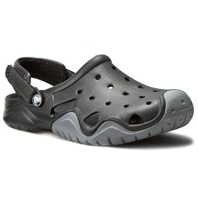 Klapki Crocs Swiftwater Clog M 202251 Black/Charcoal | eobuwie.com.pl