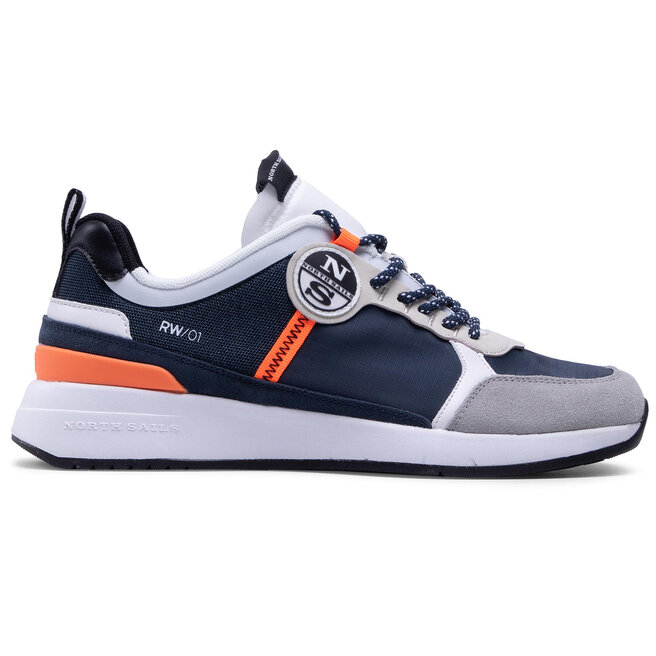 Sneakers North Sails RW/01 Wave 020 Navy/White/Orange Fluo | eschuhe.de
