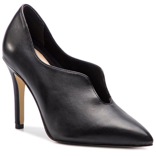 Pantofi cu toc subțire Tamaris 1-24418-22 Black Leather 003 | epantofi.ro