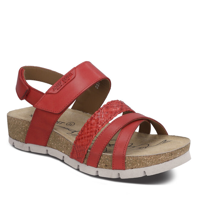 Klapki Josef Seibel Lucie 03 82803 Czerwony | eobuwie.com.pl