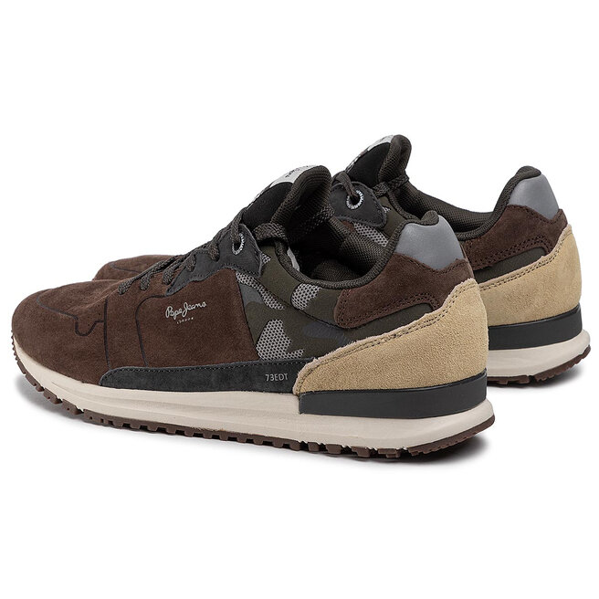 Sneakersy Pepe Jeans Tinker Pro Racer PMS30583 Brązowy | eobuwie.com.pl