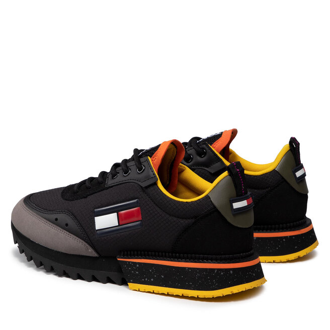 Sneakersy Tommy Jeans Cleated Tjm Runner Mix EM0EM00820 Czarny ...