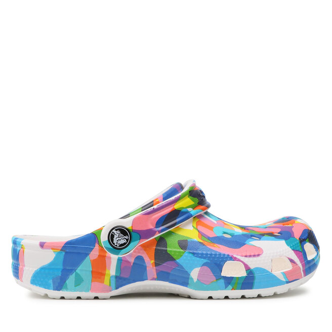 Παντόφλες Crocs Classic Bubble Block Clog 207298 White/Multi ...