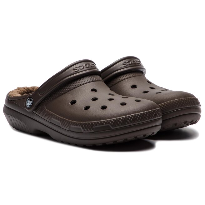 Παντόφλες Σπιτιού Crocs Classic Lined Clog 203591 Espresso/Walnut ...