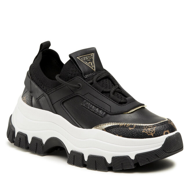 Sneakersy Guess Braydin FL8BYD SMF12 Czarny | eobuwie.com.pl