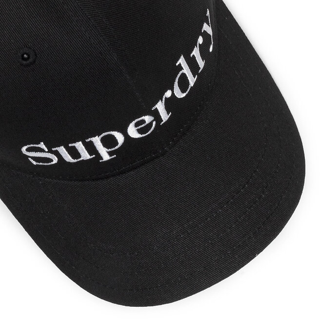 Czapka z daszkiem Superdry Embroidery Cap W9010005A Czarny | eobuwie.com.pl