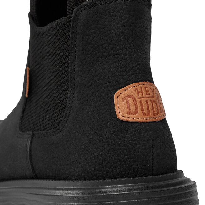 Botines Chelsea Hey Dude Branson Boot M Craft Leather 40187-001 Black ...