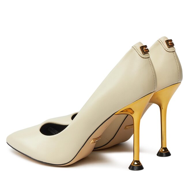 Szpilki Guess Tracker FLPTRK LEA08 Écru | eobuwie.com.pl