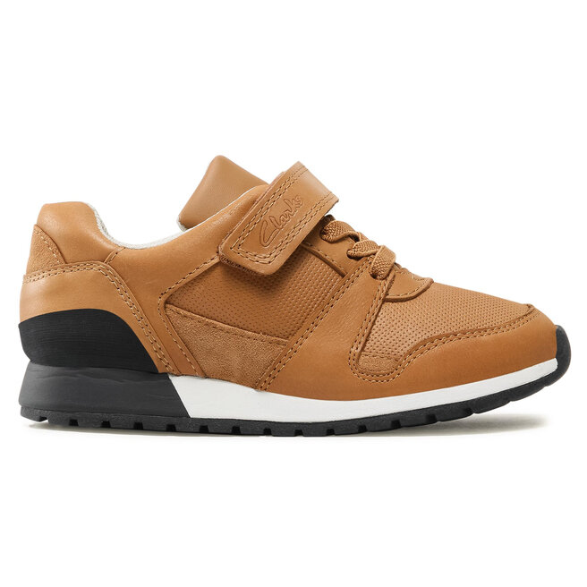 Sneakersy Clarks Retro Run K 261583837 Brązowy | eobuwie.com.pl