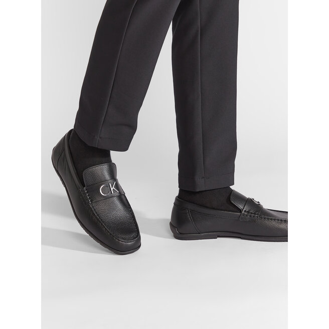 Mocasini Calvin Klein Driving Shoe Bold Logo HM0HM00891 Negru | epantofi.ro