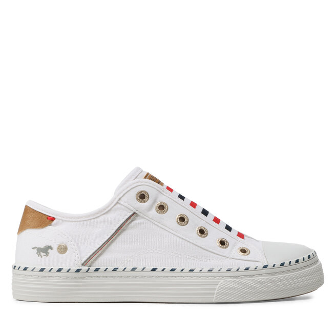 Sneakers aus Stoff Mustang 1376-402-1 Weiss | eschuhe.de