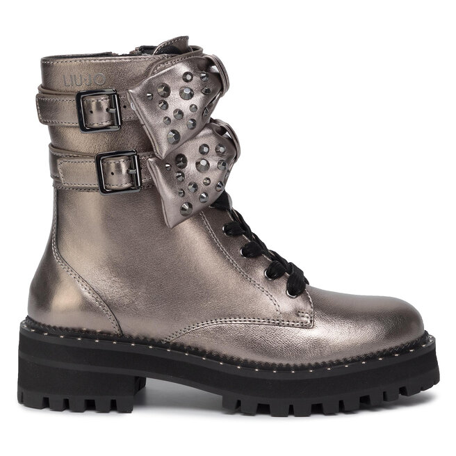 Stiefeletten Liu Jo Pink 104 Bikers S69053 P0291 Pewter 00572 | eschuhe.de