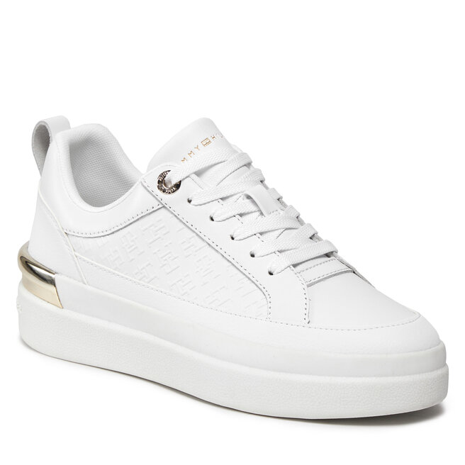 Sneakers Tommy Hilfiger Lux Court Sneaker Monogram FW0FW07808 Alb ...