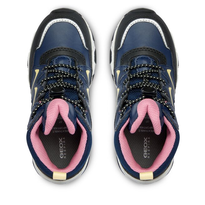 Botines planos Geox J Magnetar G. B Abx J264LB 054FU CF42M M Navy/Lt Yellow | zapatos.es