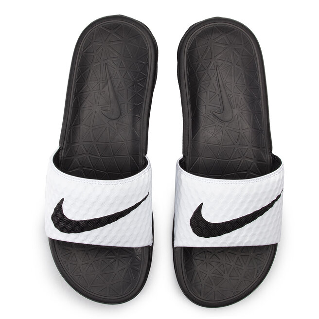 Pantoletten Nike Benassi Solarsoft 705474 100 White/Black | eschuhe.de