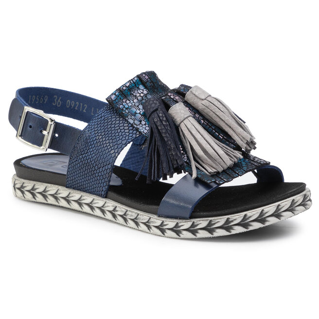 Sandały Nessi 19569/M Granat | eobuwie.com.pl