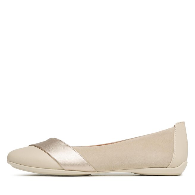 Ballerinas Geox D Charlene A D35Y7A 021NF C5379 Beige/Lt Gold | eschuhe.de